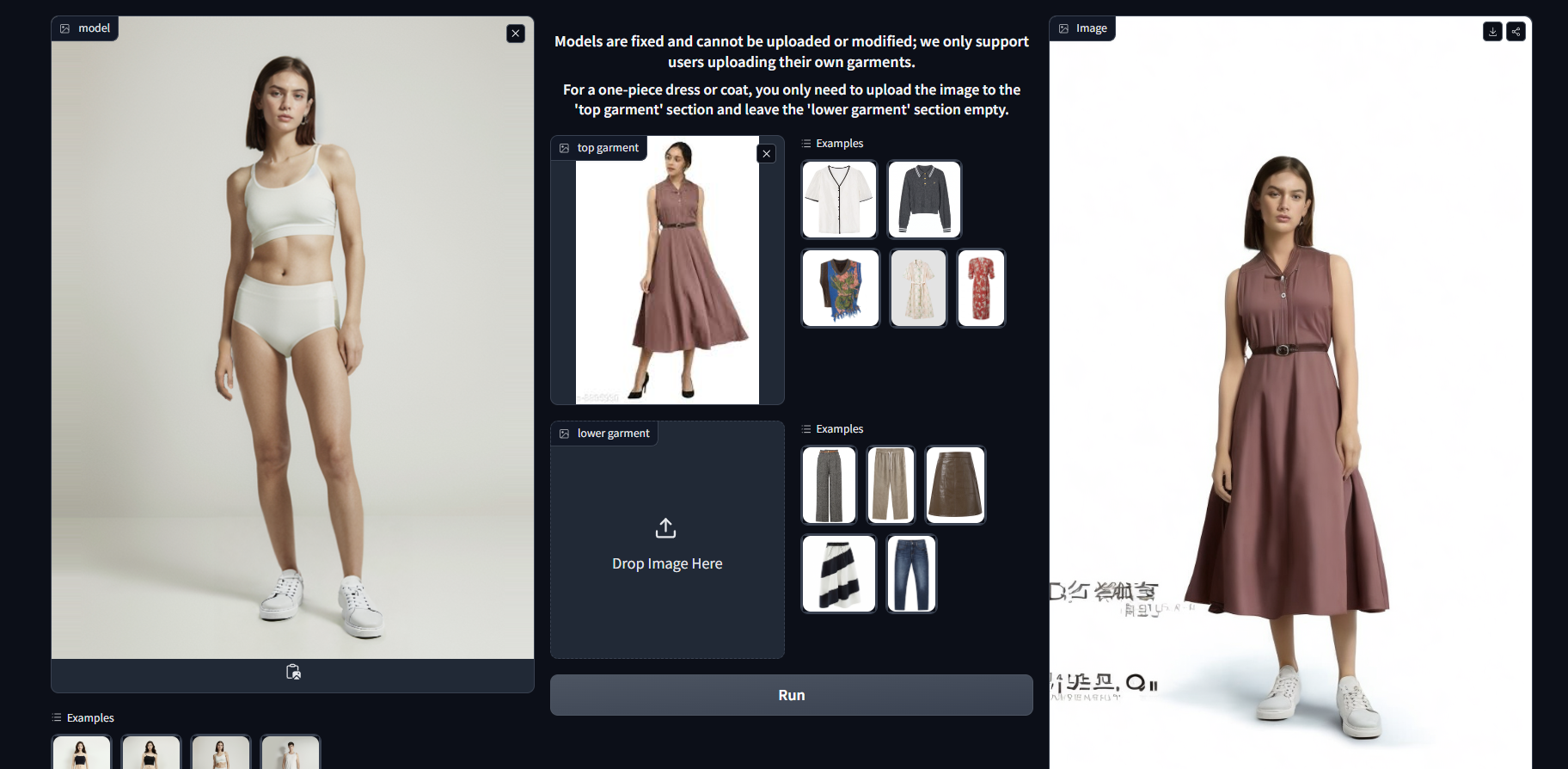 Demonstrating Virtual Clothing Try-on(VTON) using Hugging Face